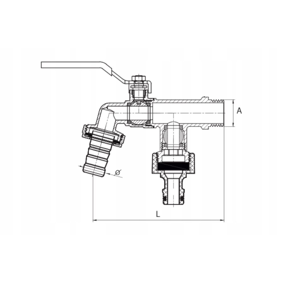 Robinet de gradina dublu 1/2x3/4x3/4 - eMAG.ro