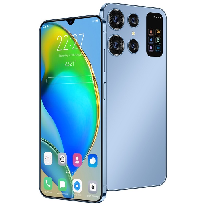 Мобилен телефон S24 Ultra blue, 5G, IPS 7.0", 16GB RAM, 1TB ROM ...