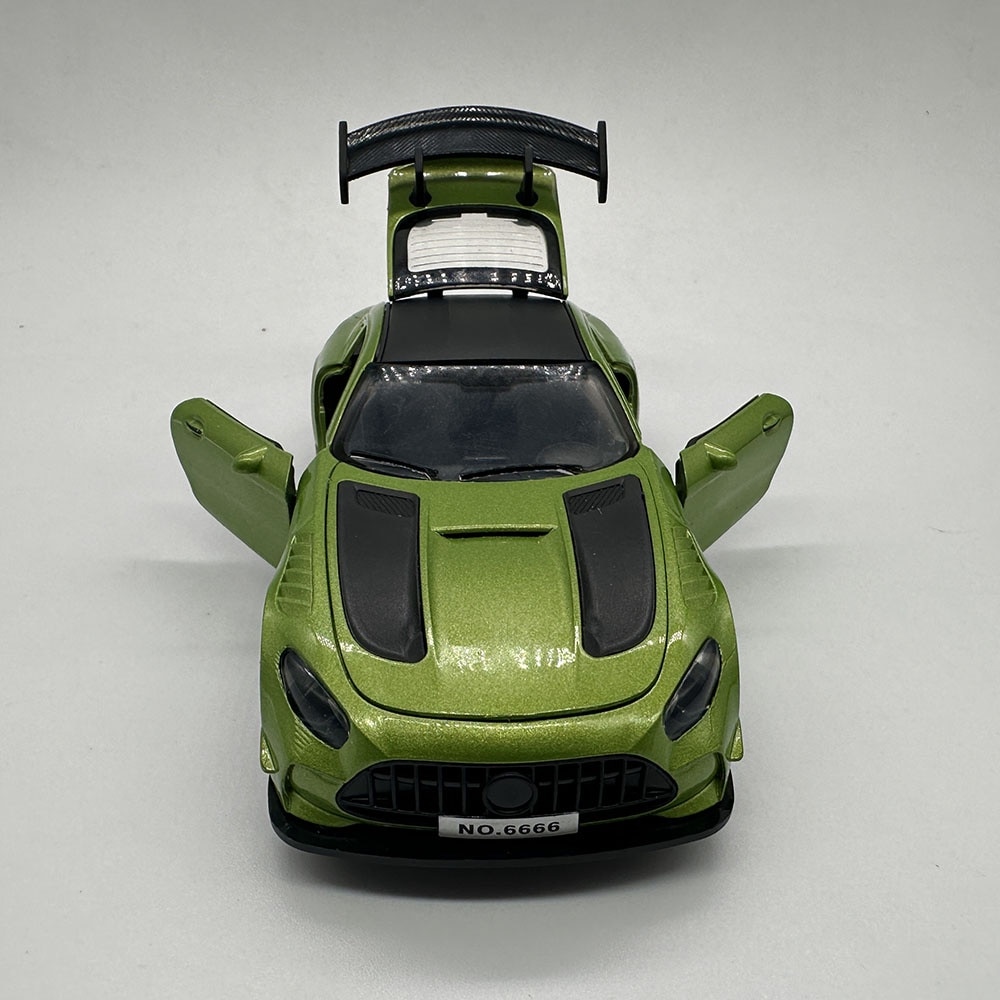 Masina de metal Mercedes-AMG GT Racing, Verde, se deschid usi, lumini ...