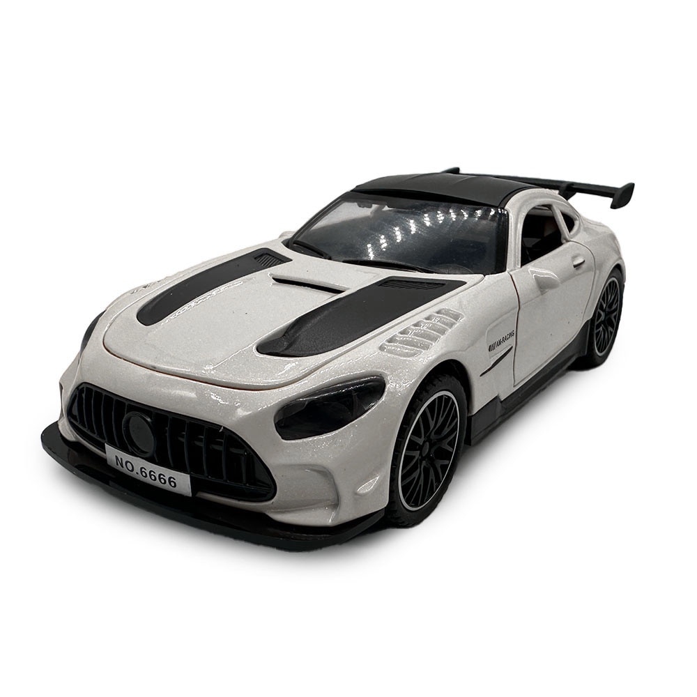 Masina de metal Mercedes-AMG GT Racing, Argintiu, se deschid usi ...