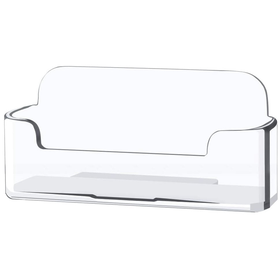 Suport carti de vizita, transparent, plastic, 1.45x3.83 inch - eMAG.ro
