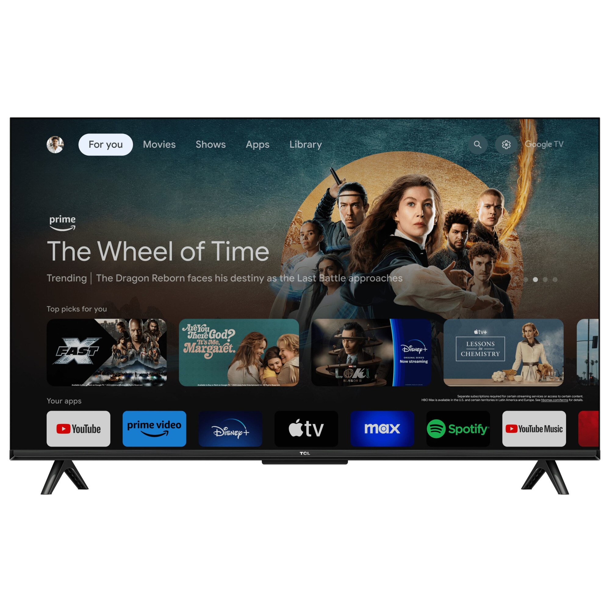 Телевизор TCL LED TV 43V6B, 108 cm, Smart Google TV, 4K Ultra HD, Class ...
