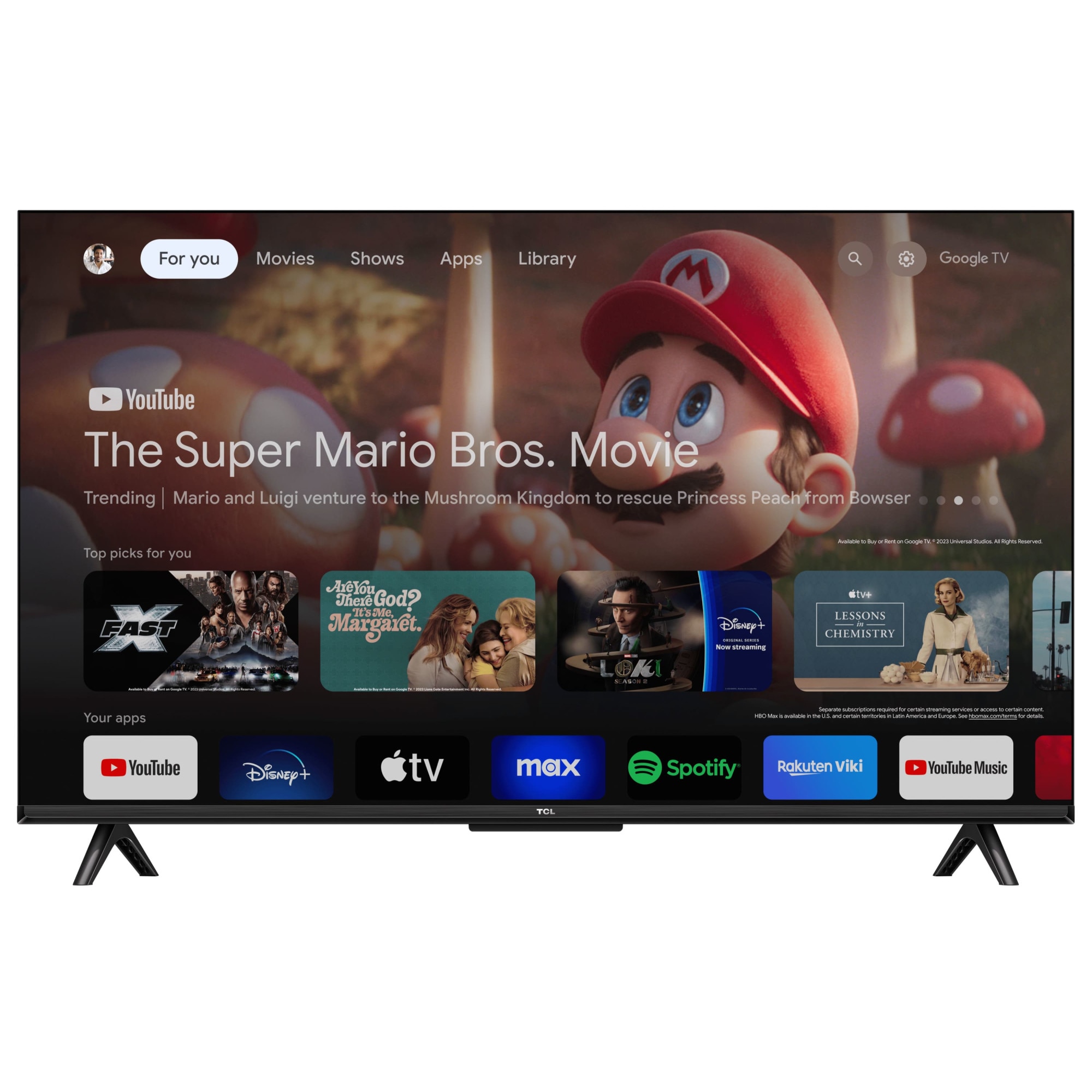Телевизор TCL LED TV 43V6B, 108 cm, Smart Google TV, 4K Ultra HD, Class ...