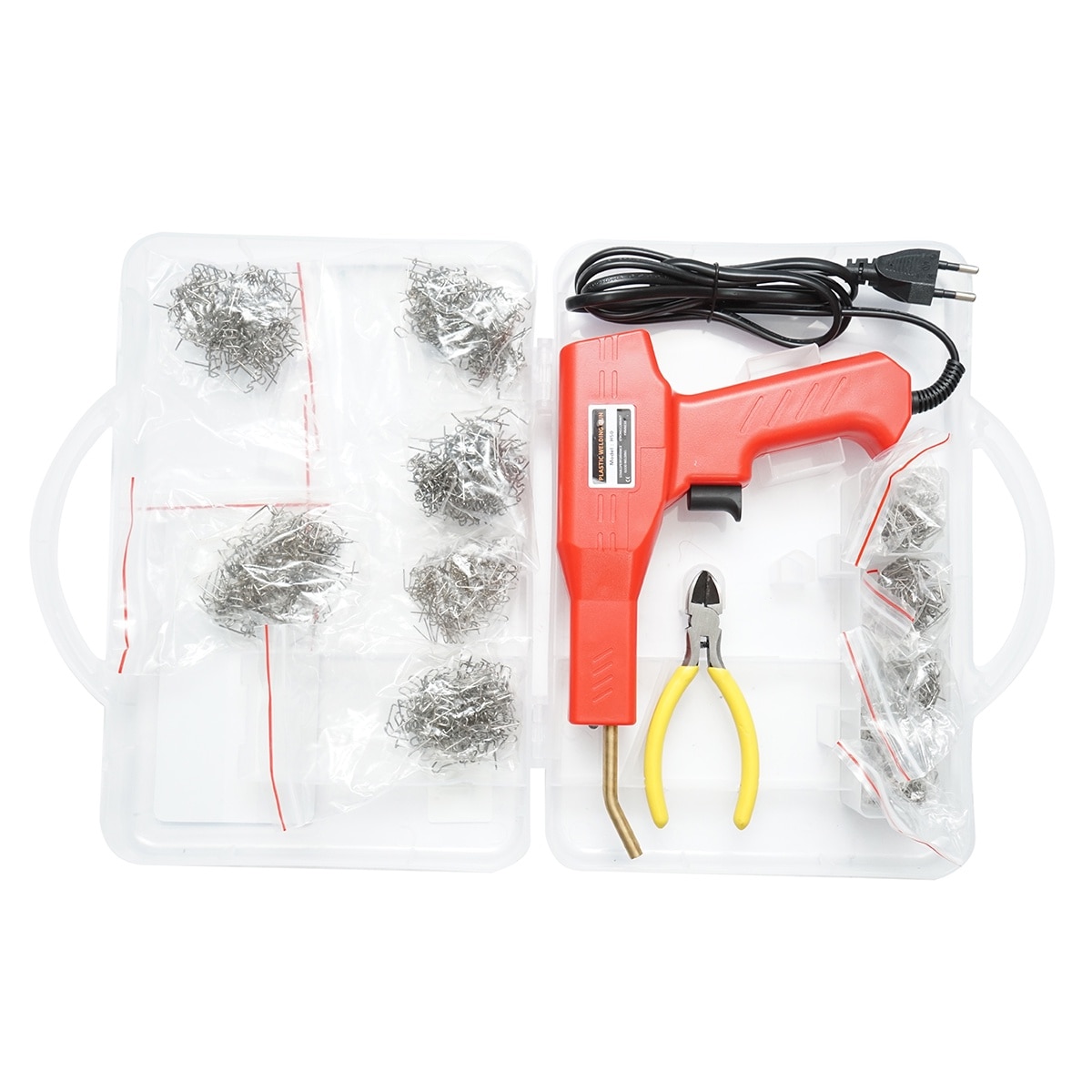 Pistol sudura in plastic 50W + capse reparatii + cleste taiere plastic ...