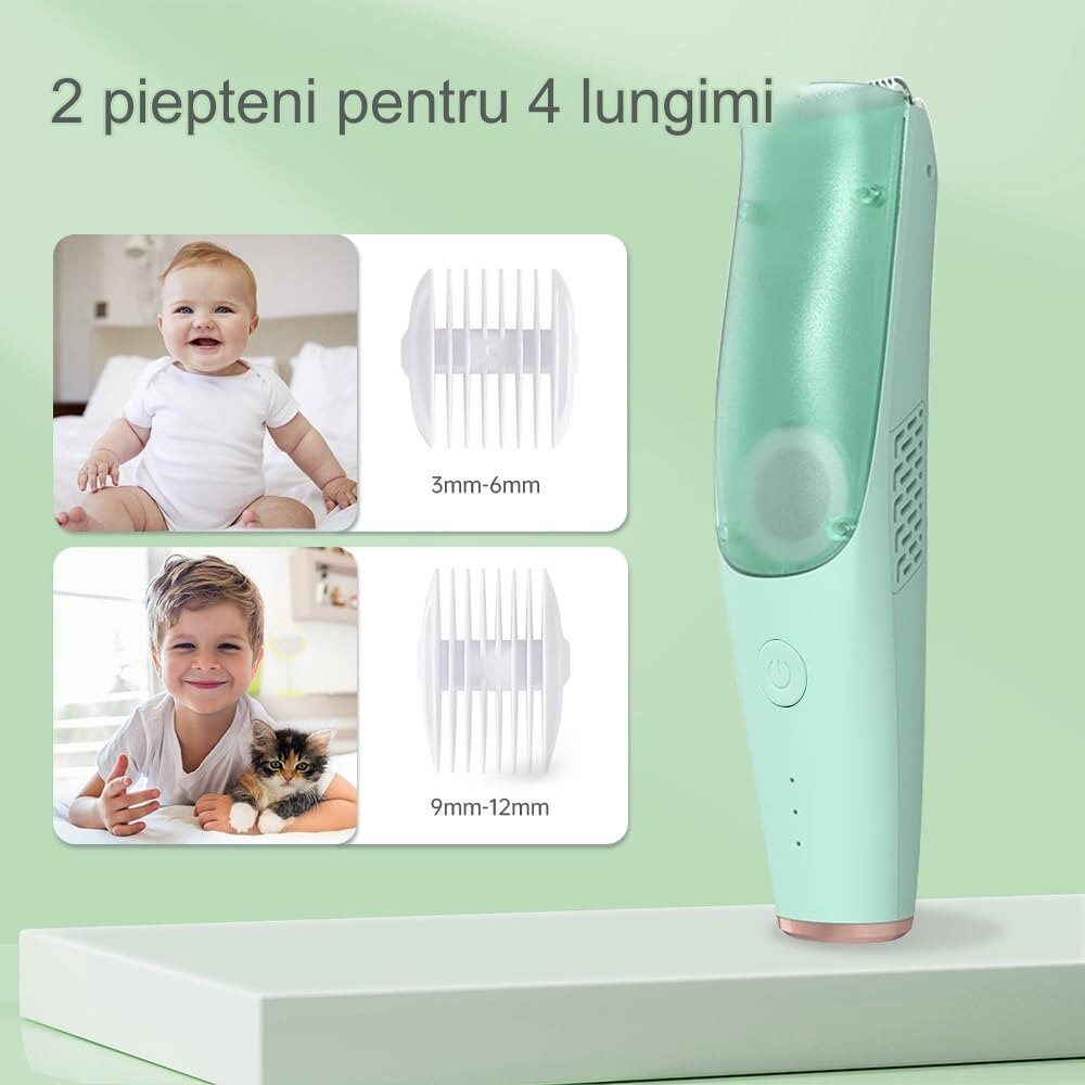 Masina de Tuns Bebelusi si Copii INTEXXA®, cu Acumulator, Reincarcabila ...