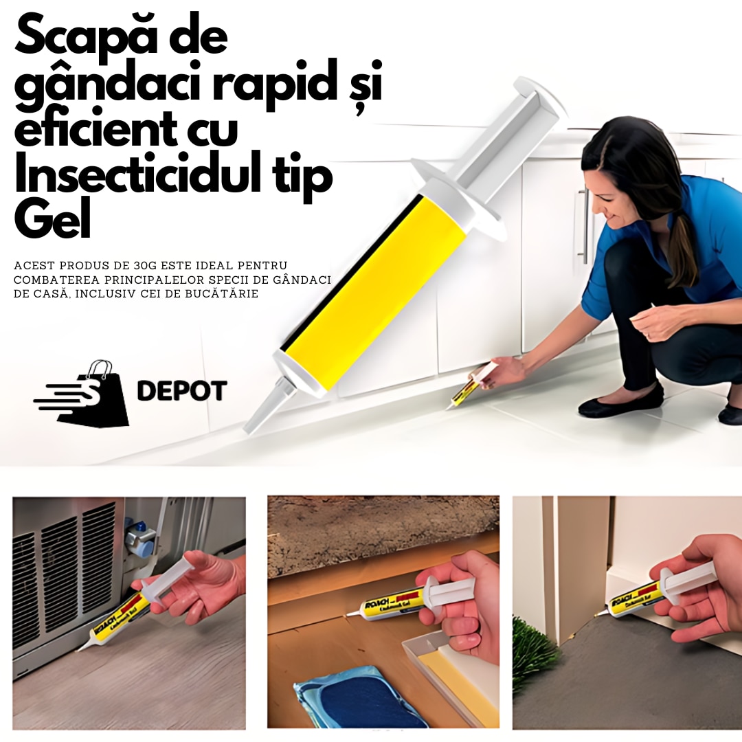 Seringa anti gandaci, insecticid tip gel, S DEPOT®, 30 g - eMAG.ro