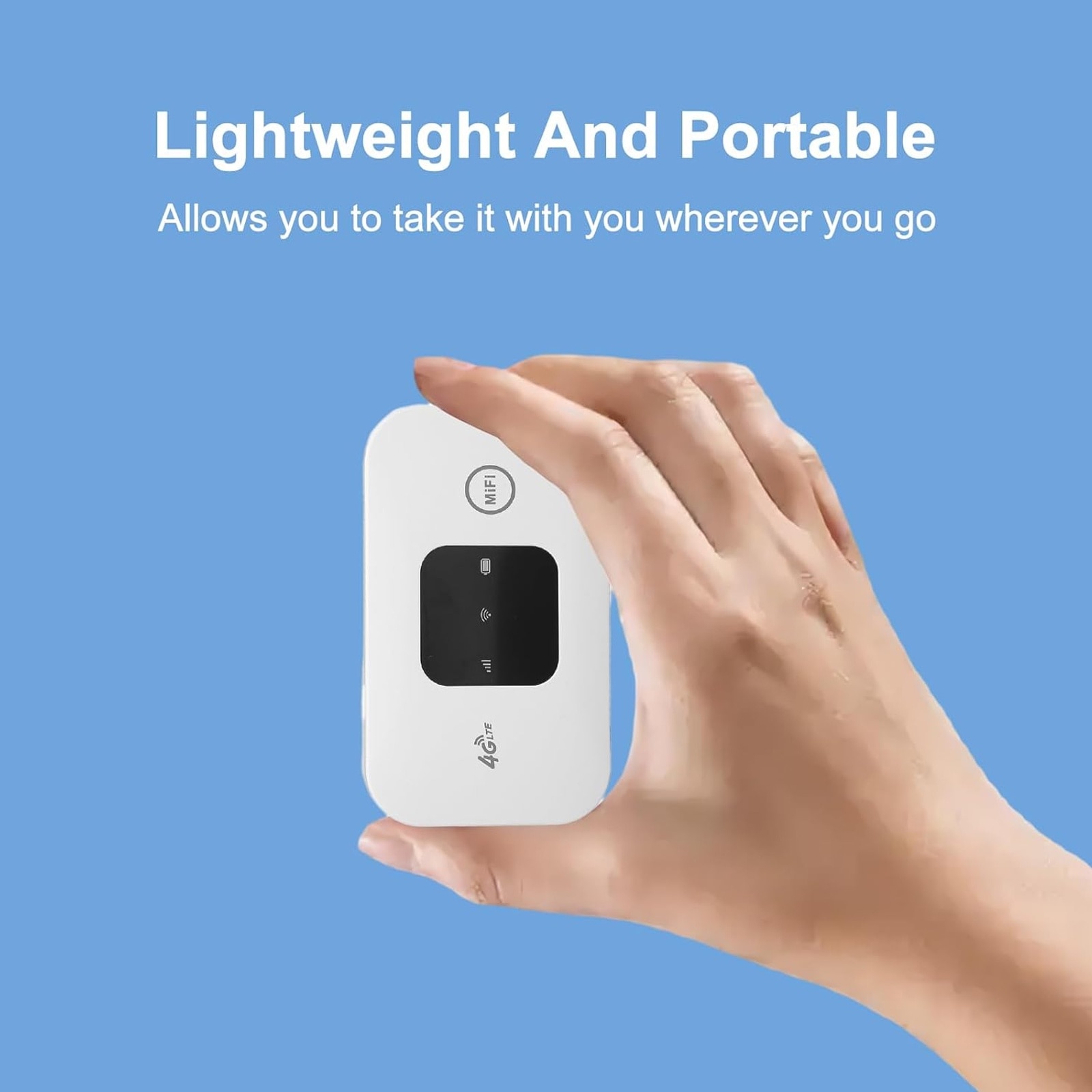 Modem USB WiFi 4G, NUODWELL, Cu baterie 2100mAh si slot SIM, 150Mbps ...