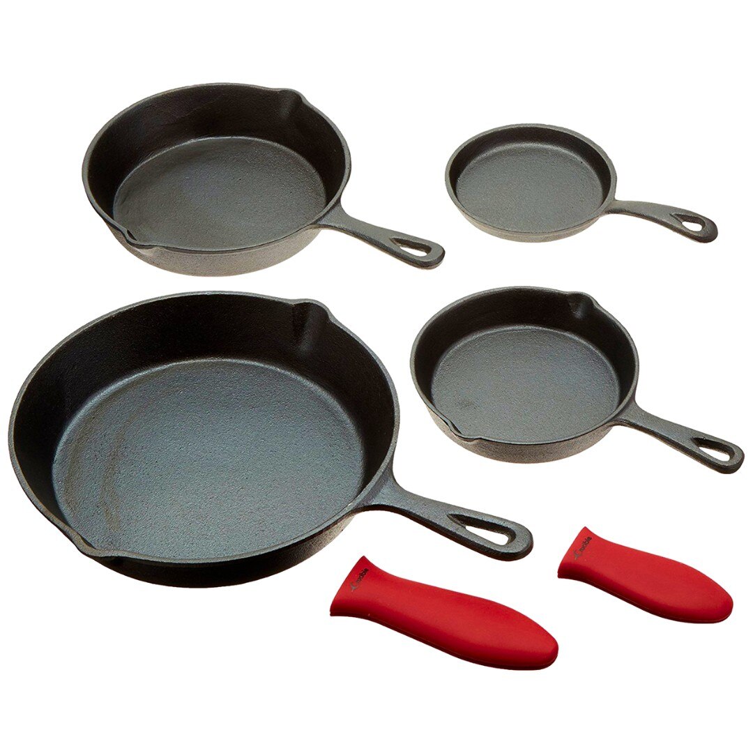 Set 4 Tigai din fonta, Crucible Cookware, diferite marimi 25-20-15-13 ...