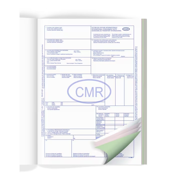 Scrisoare de transport CMR 4 exemplare 15 seturi / carnet 60 file - eMAG.ro