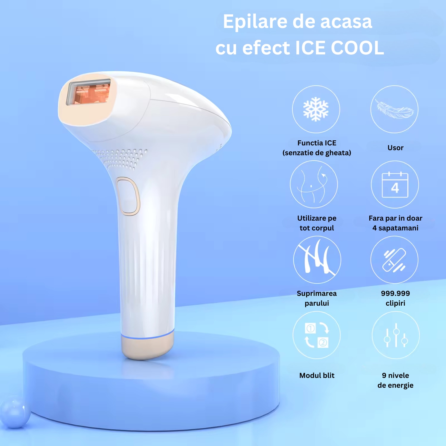 Aparat epilare definitiva cu laser, Medeyatech™, indepartarea parului ...