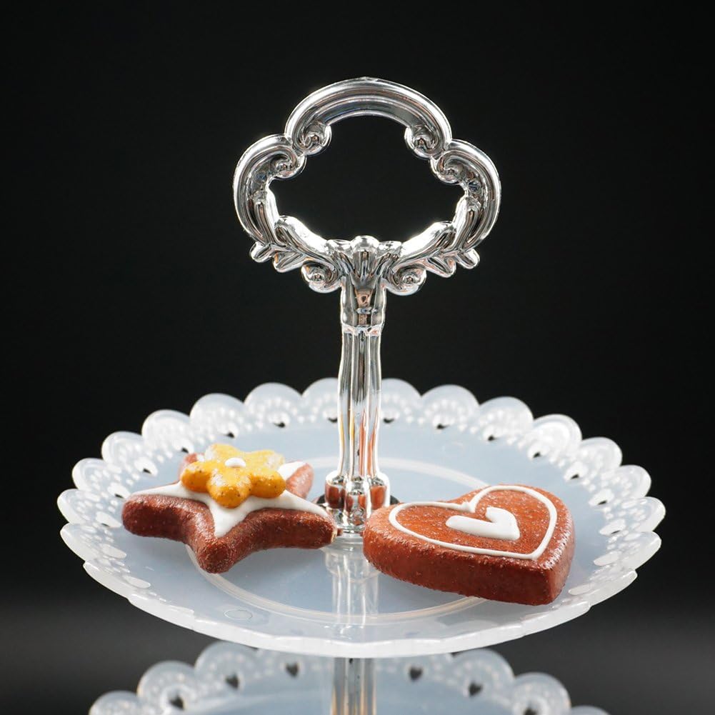 Suport prajituri, 3 etaje, plastic, transparent, 22x18x15cm - eMAG.ro