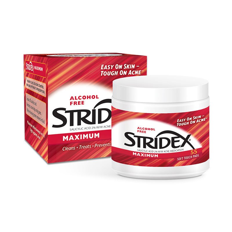 Tampon pentru acnee zilnica, continand 2% acidsalicilic, Stridex, rezistenta maxima -55 buc ...
