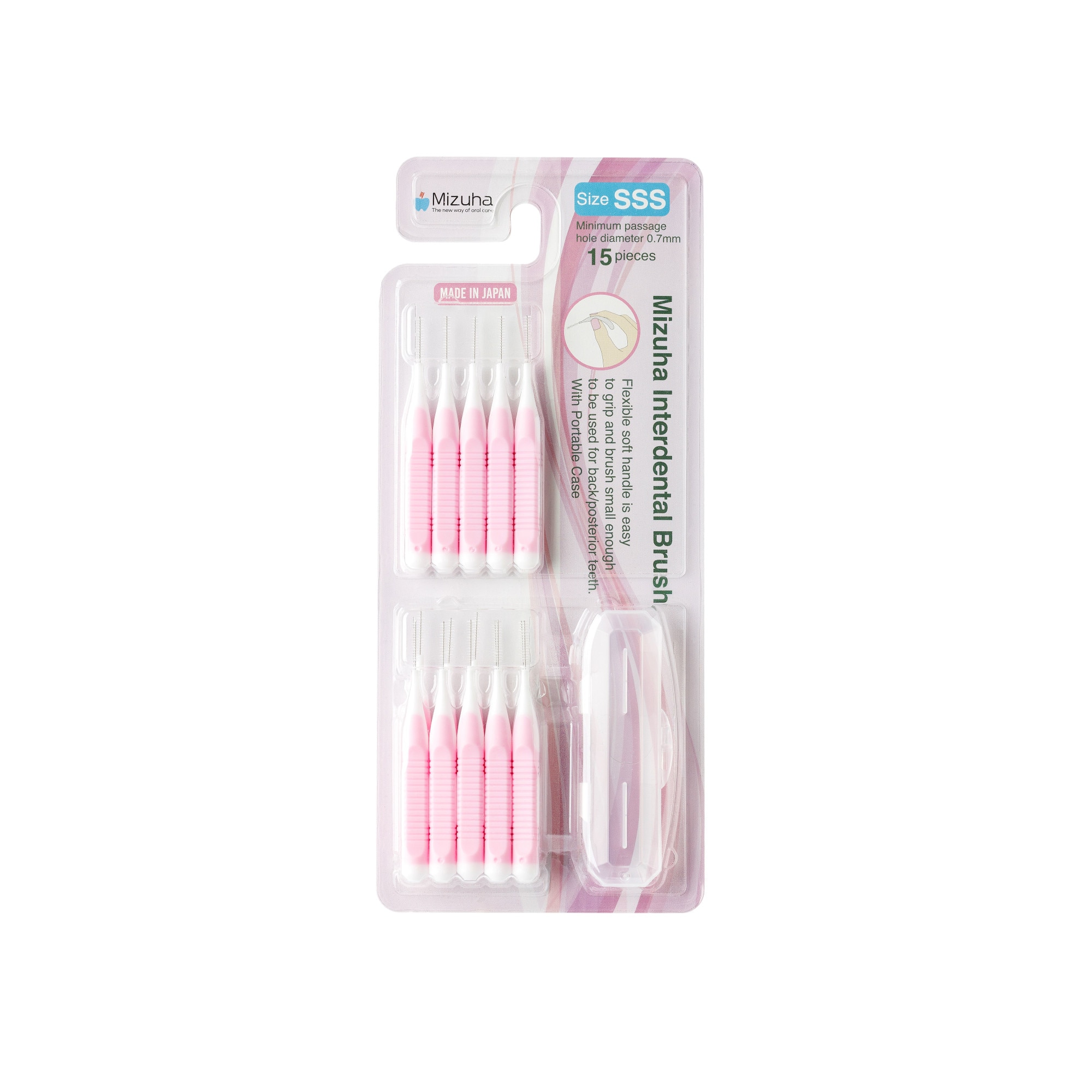 Set 15 Periute interdentare, 6 dimensiuni, Husa pentru 2 periute, moi ...