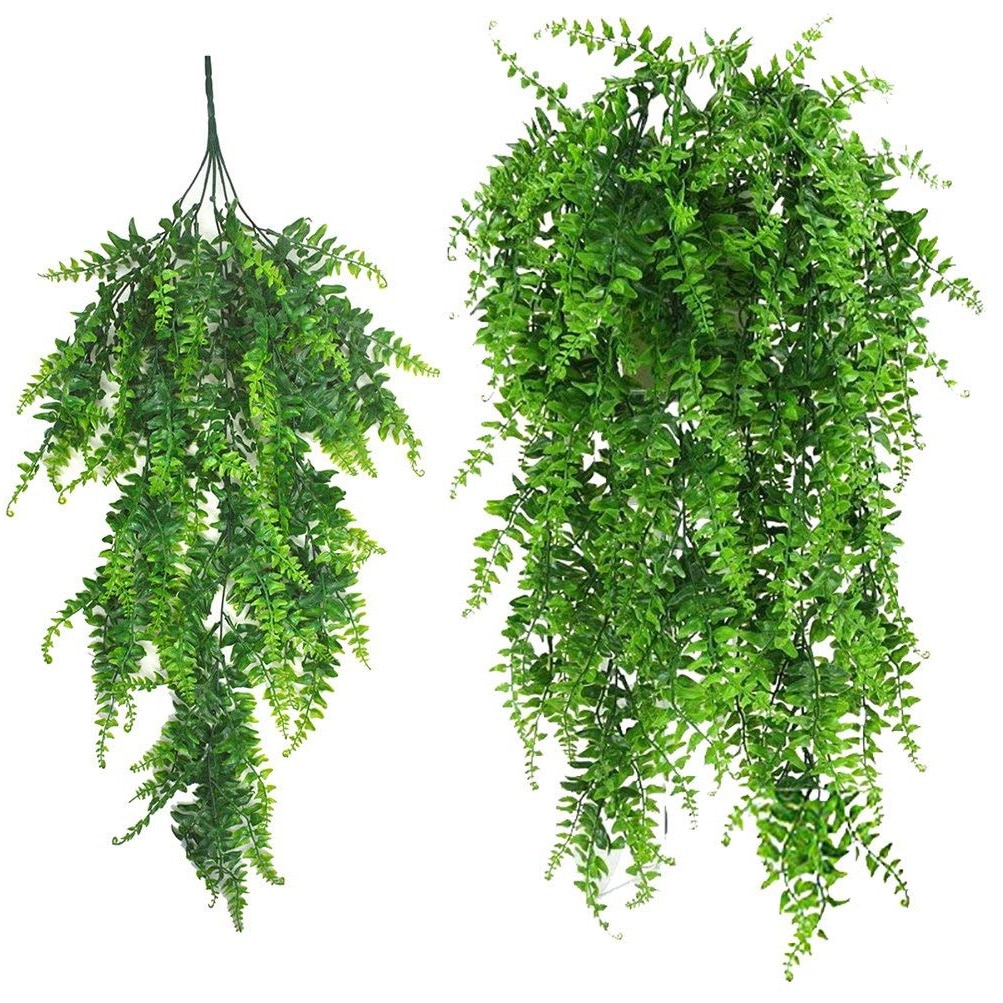 Set 2 Plante Artificiale, Feriga Rezistente UV, Verzi, Decor Exterior ...