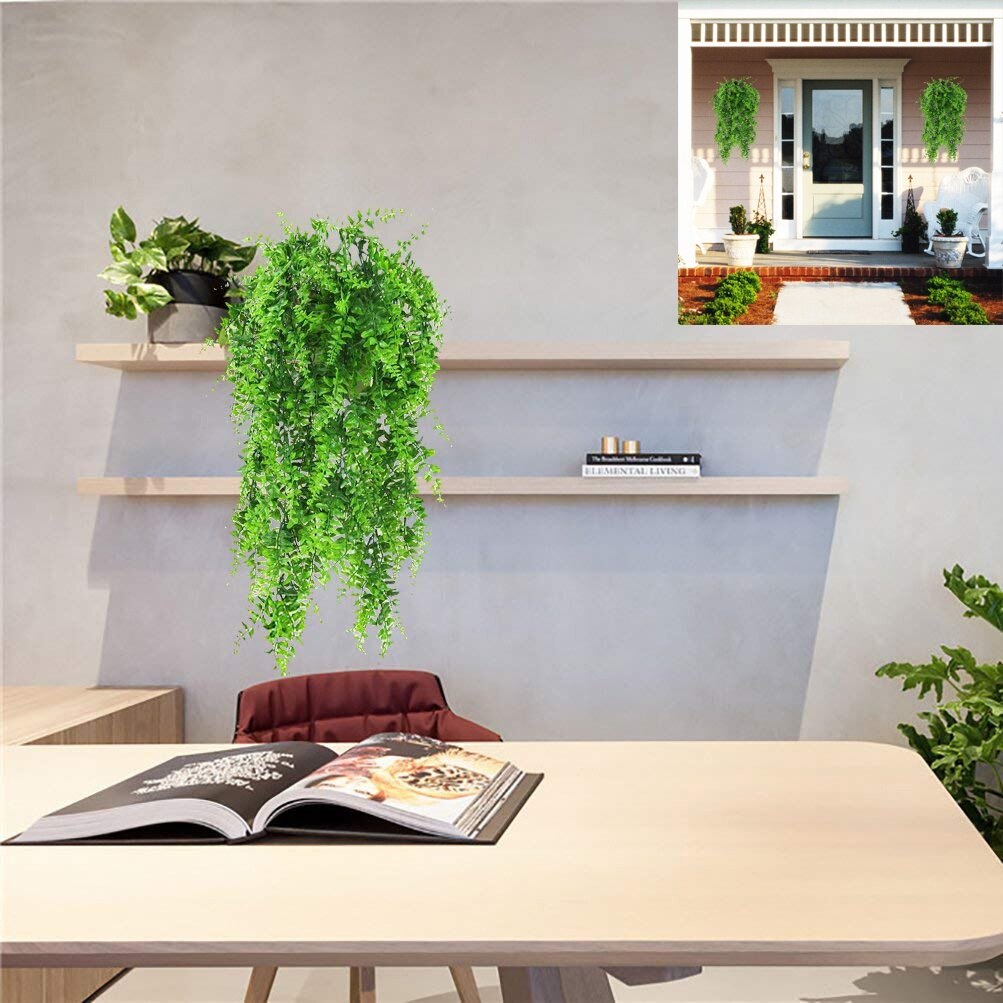 Set 2 Plante Artificiale, Feriga Rezistente UV, Verzi, Decor Exterior ...