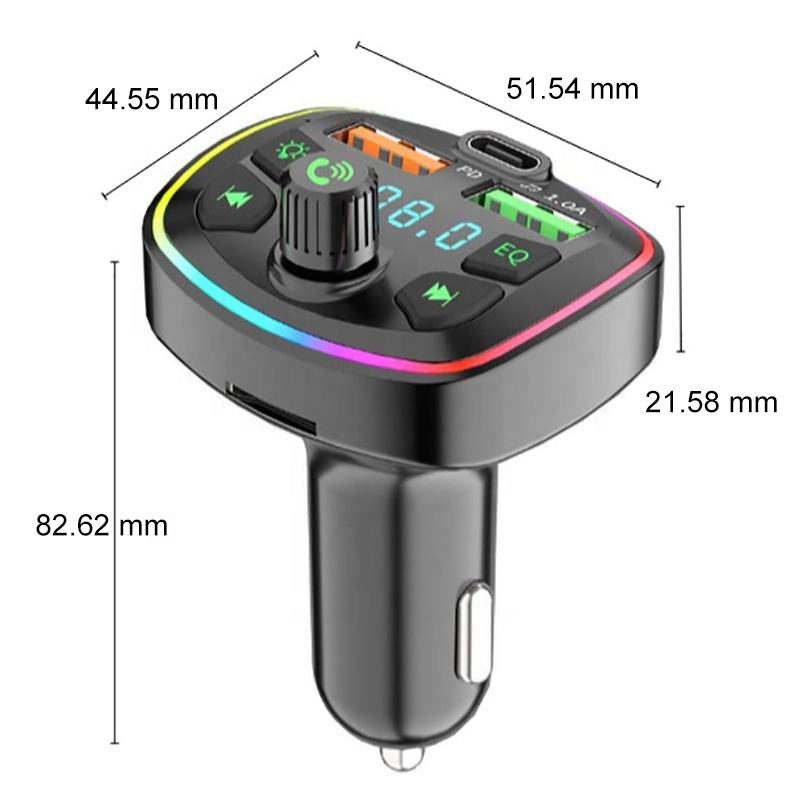 Modulator FM Auto cu Bluetooth 5.0, Q7 4.8A PD incarcator auto, doua ...