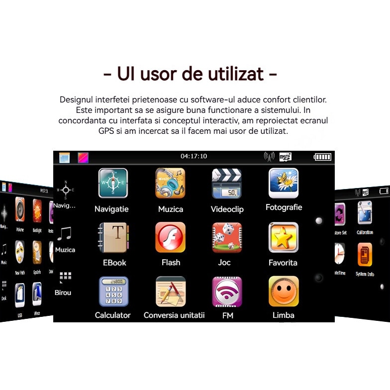 Navigatie GPS Portabila, Ecran Tactil 7 inch, Harti offline ...