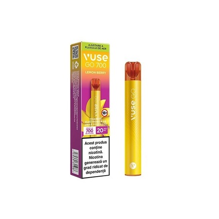 Tigara electronica de unica folosinta, Vuse GO 700 - Lemon Berry, 2ml ...