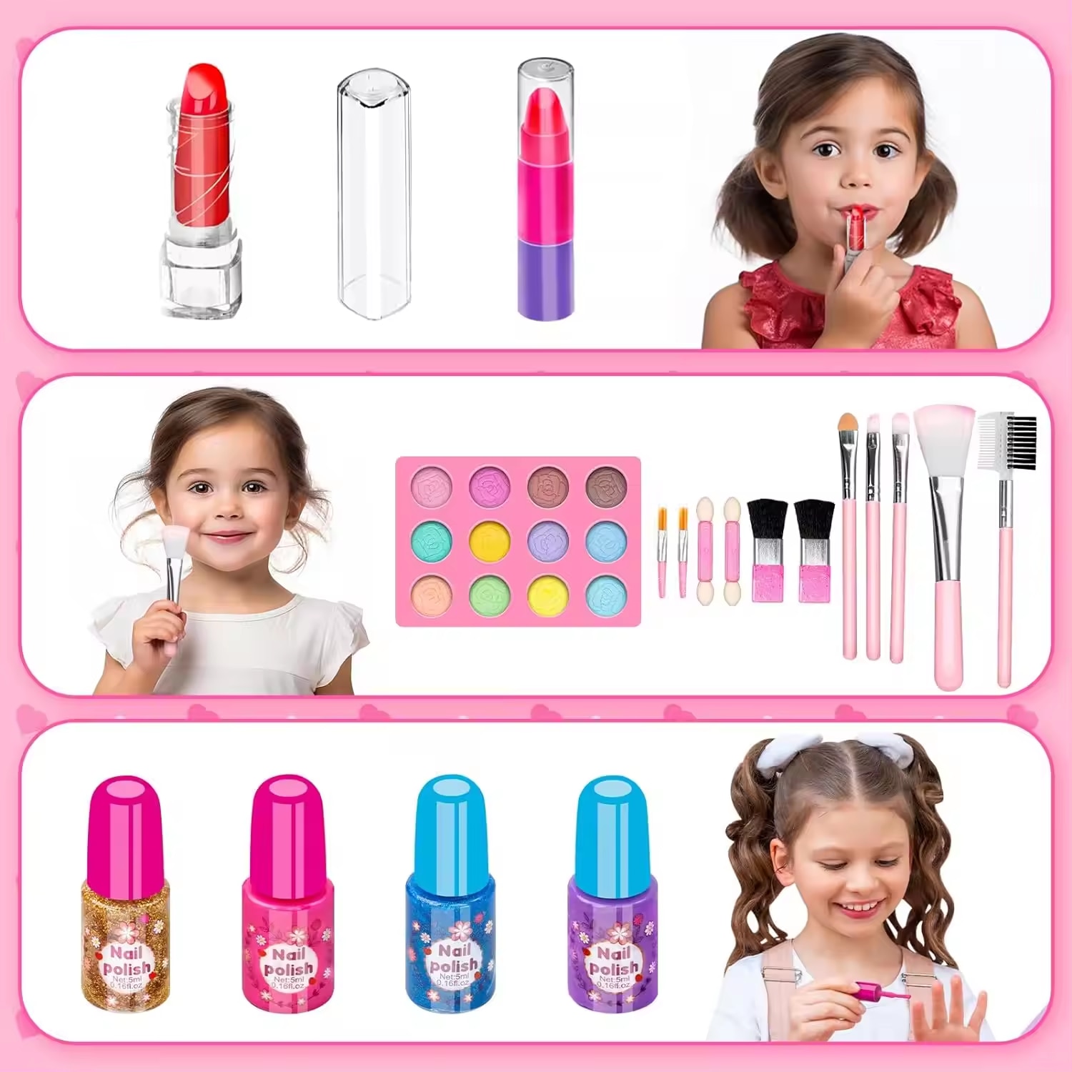 Trusa de machiaj pentru copii, Set Make-Up Simply Joy, cu 54 de ...