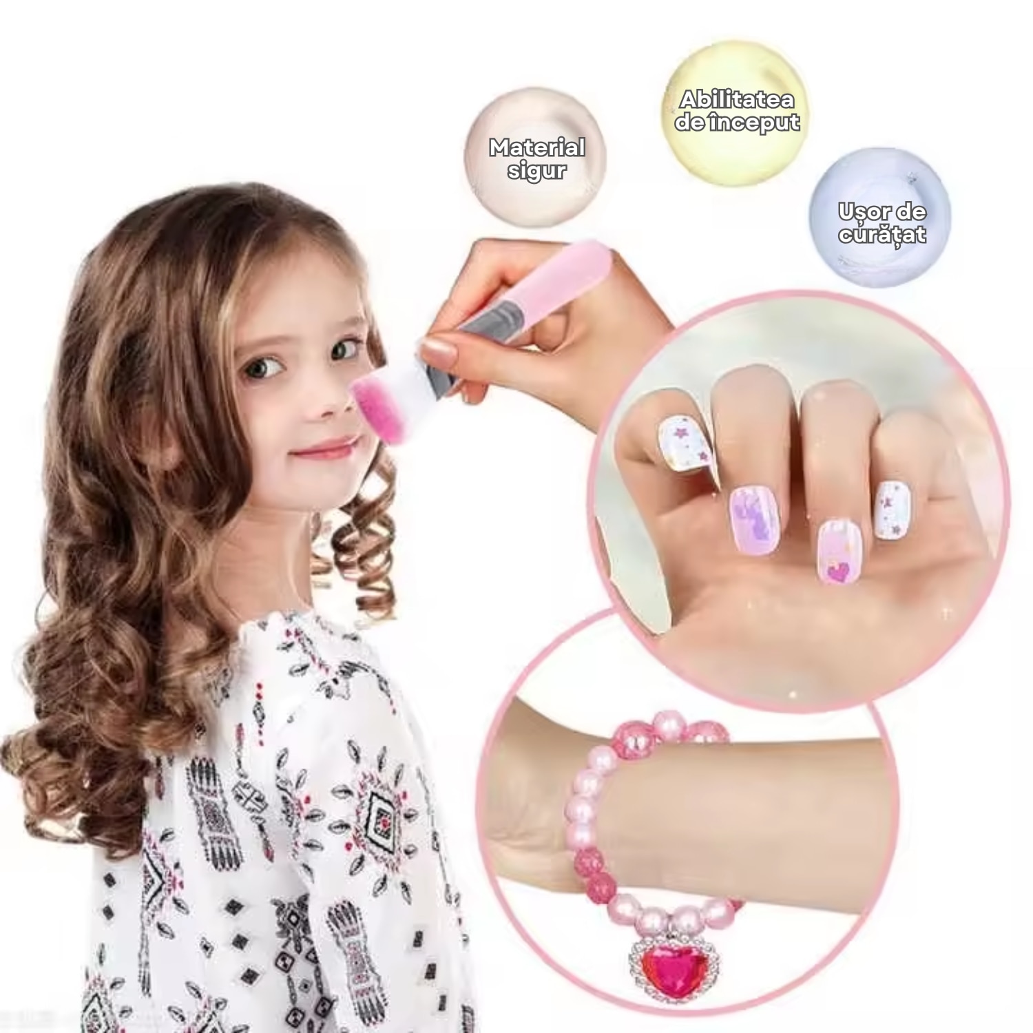 Trusa de machiaj pentru copii, Set Make-Up Simply Joy, cu 54 de ...