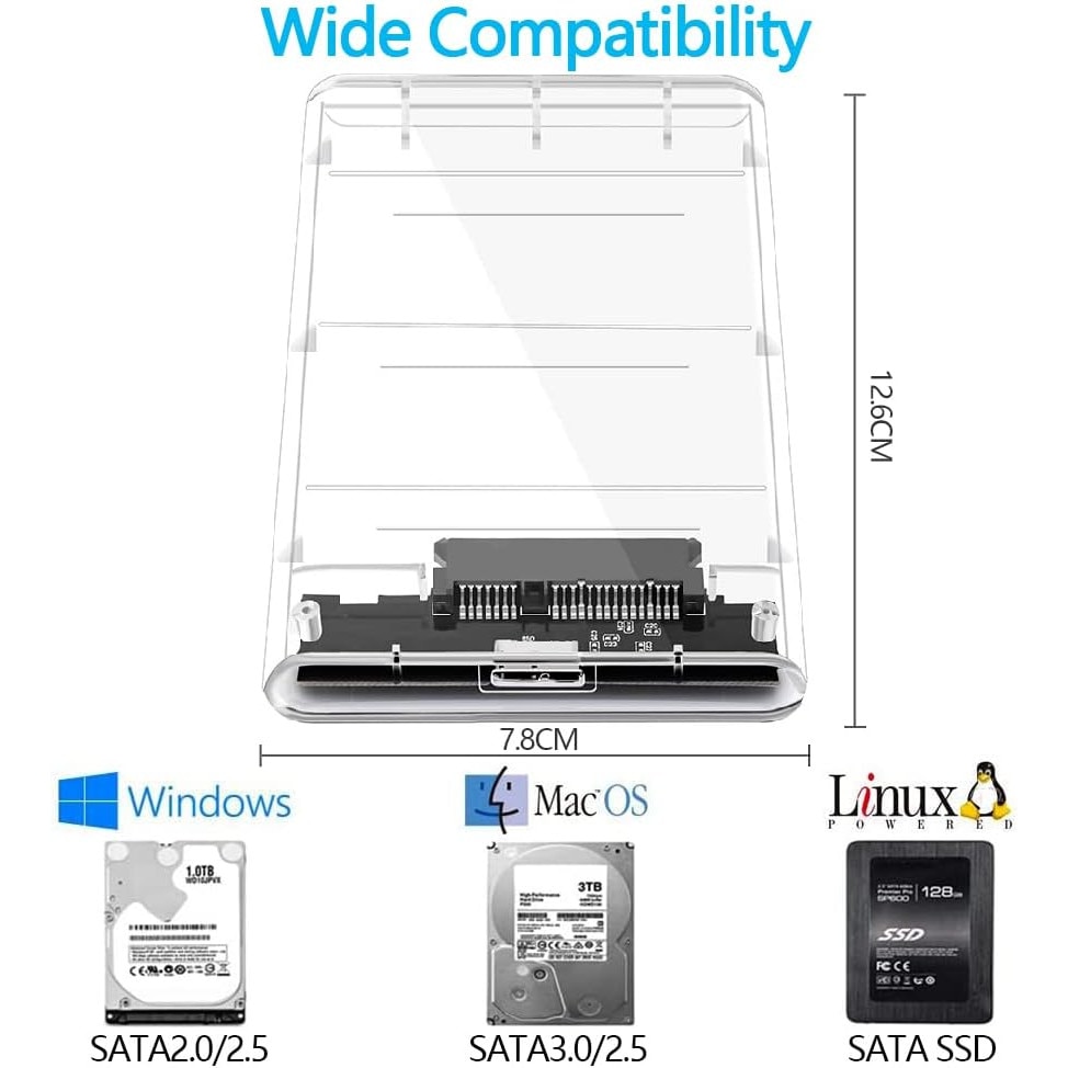 Carcasa Rack Hard-disk, Accelerare UASP, USB 3.0, SATA III, 2.5 inch ...