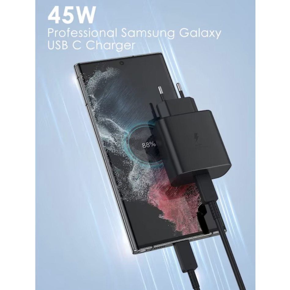 Incarcator Fast Charge 45W, compatibil cu Samsung S10, S20, S20 Ultra ...