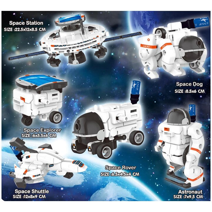 Kit de constructie roboti Mappy Solar Fleet 6in1 - K201 - eMAG.ro