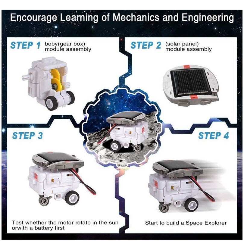 Kit de constructie roboti Mappy Solar Fleet 6in1 - K201 - eMAG.ro
