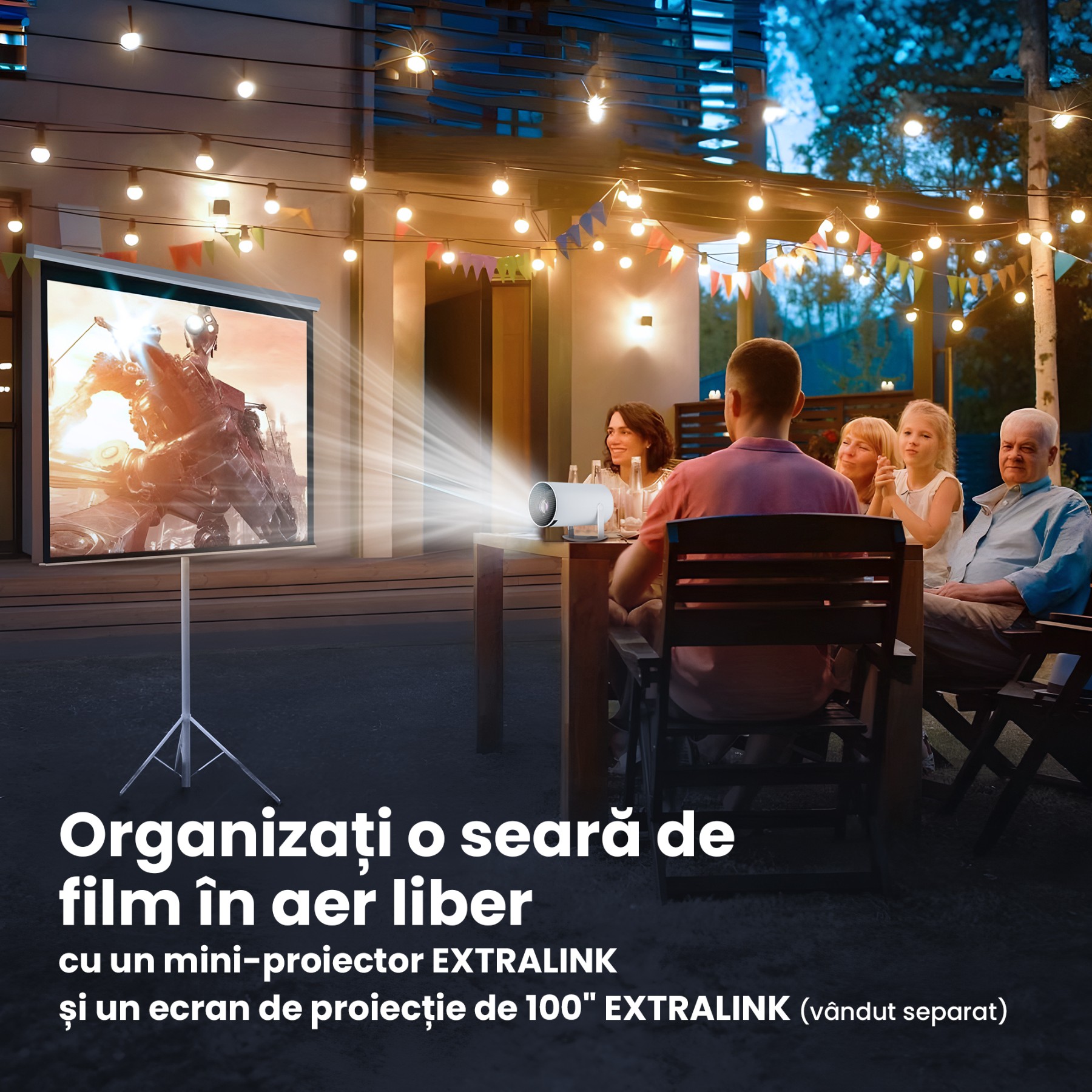 Videoproiector portabil, Extralink Smart Life Smart Projector, ESP-Mini ...