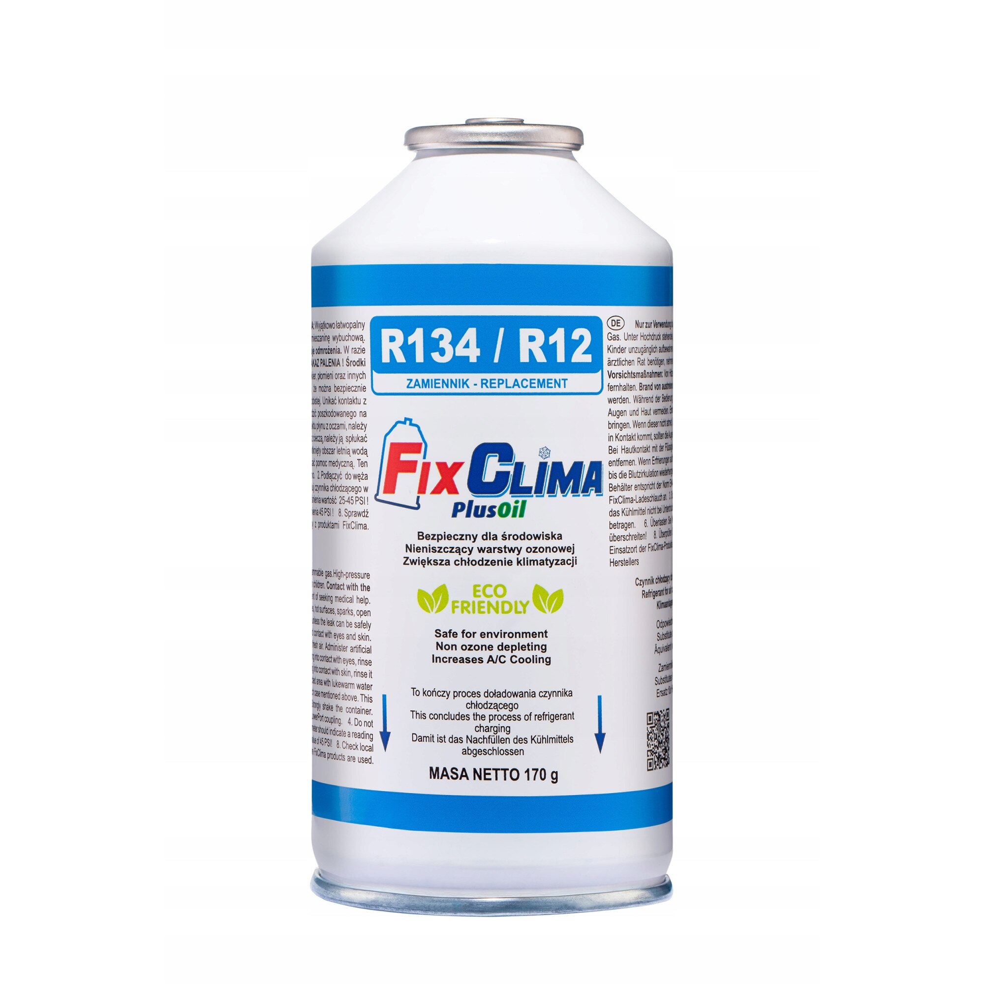 Set de Incarcare Climatizare Auto FixClima, 2 x Gaz Refrigerant R134/R12, 1 x Furtun cu ...