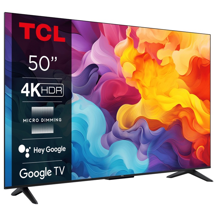 Televizor TCL LED 50V6B, 126 cm, Smart Google TV, 4K Ultra HD, Clasa F ...