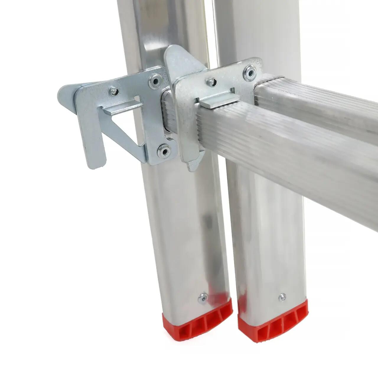 Scara aluminiu, Metalkas, 3 tronsoane, 7 trepte, max 150 kg, 1.9-3.47 m ...