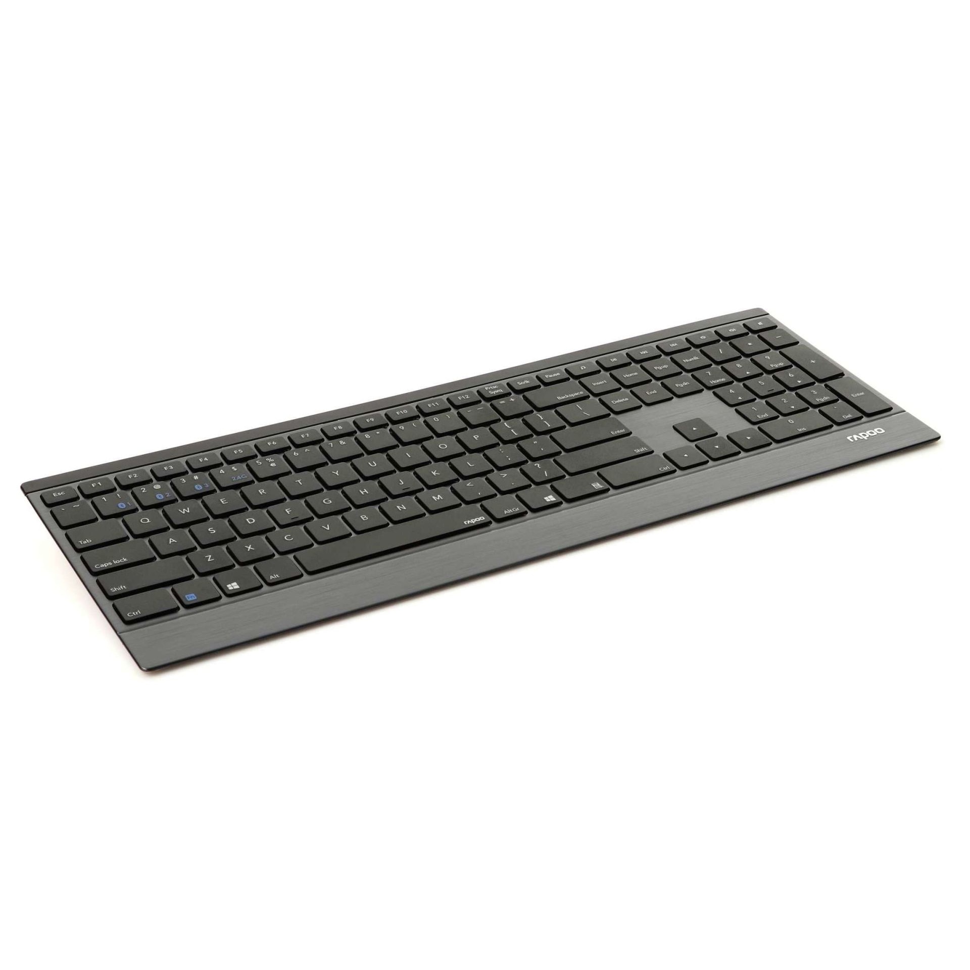 Rapoo E9500M Multi-mode Wireless Ultra-slim Keyboard Black HU, 231954, Billentyűzet - eMAG.hu