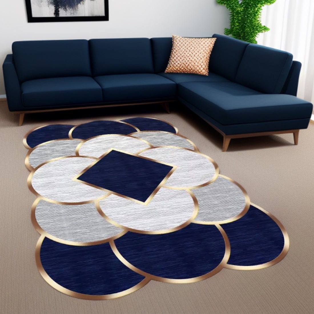 Covor cu forma neregulata, Roneberg, Elegant, Geometric, 200x300 cm ...