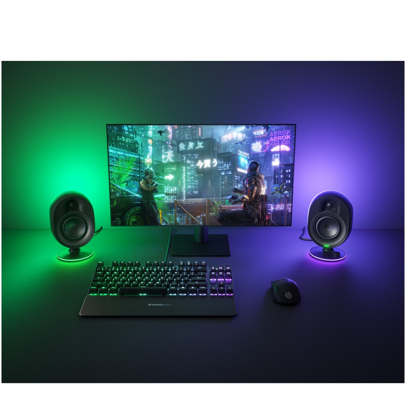 Boxa Gaming SteelSeries Arena 7, subwoofer, stereo, versiune EU, Negru ...