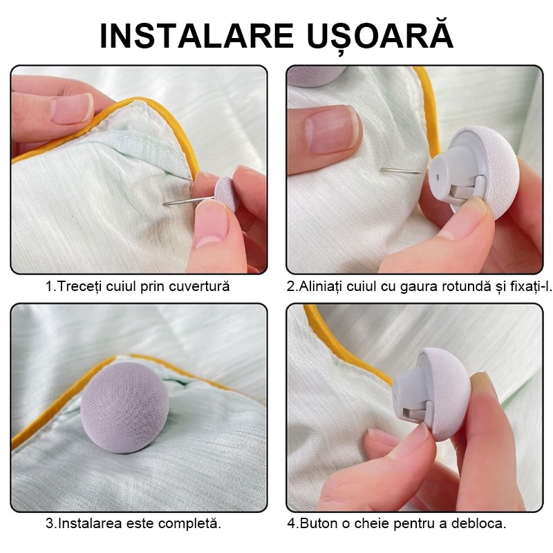 Set cleme plapuma, 20 seturi, Rqiurpn, material textil moale ...