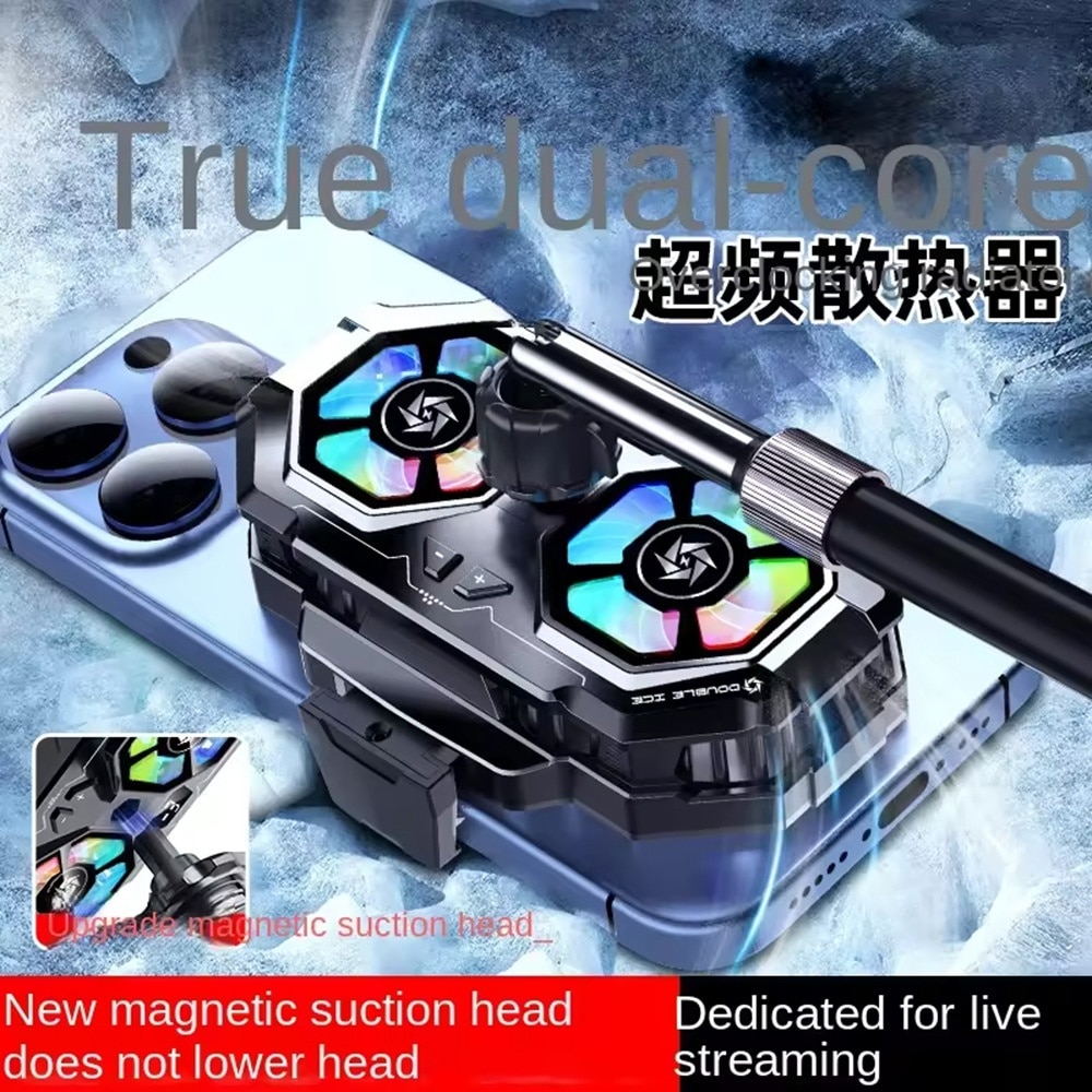 Ventilator pentru Telefon, Dual - (SL22) - White - eMAG.ro