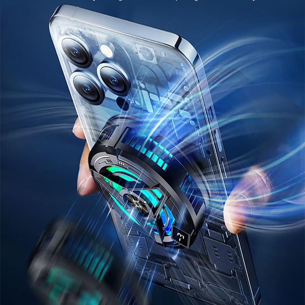 Ventilator pentru Telefon, Fast Cooling - Techsuit (SL17) - Black - eMAG.ro