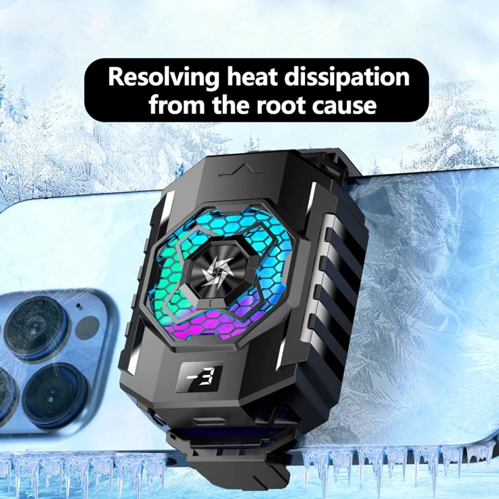 Ventilator pentru Telefon, Display - Techsuit (SL31) - Black - eMAG.ro