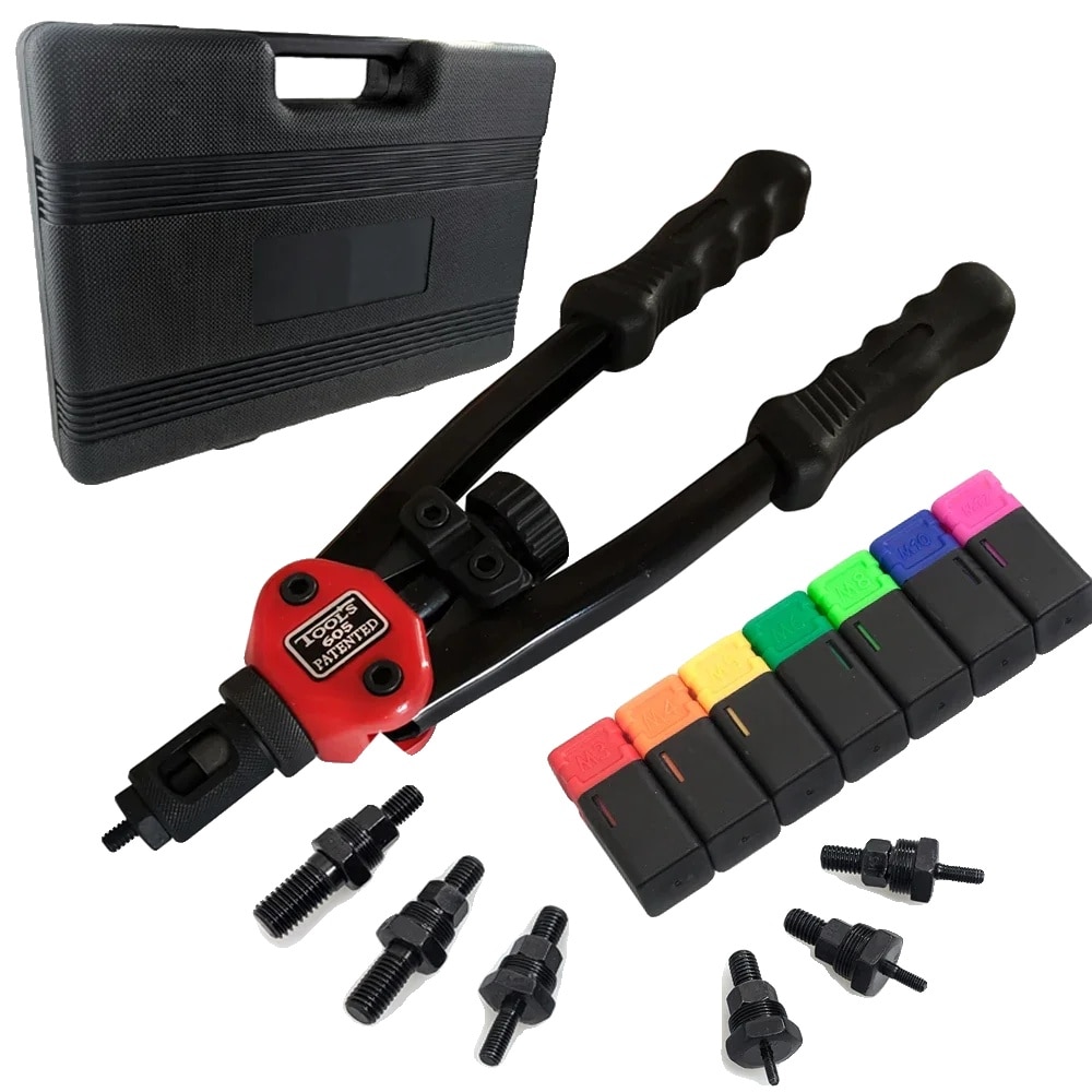 Set cleste manual pentru nituri tip mandrina, compatibil M3-M12, cu ...