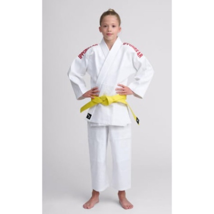 Кимоно за джудо KIDS Ippon Gear GI NXT с бродерия - Червено 110 - eMAG.bg