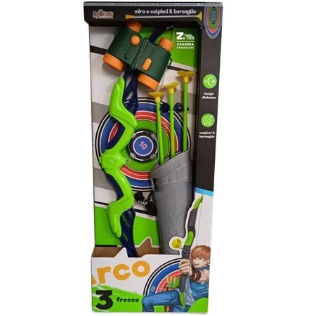 Set de joaca - Arc cu 3 sageti cu ventuze pentru copii, Tinta, Binoclu ...