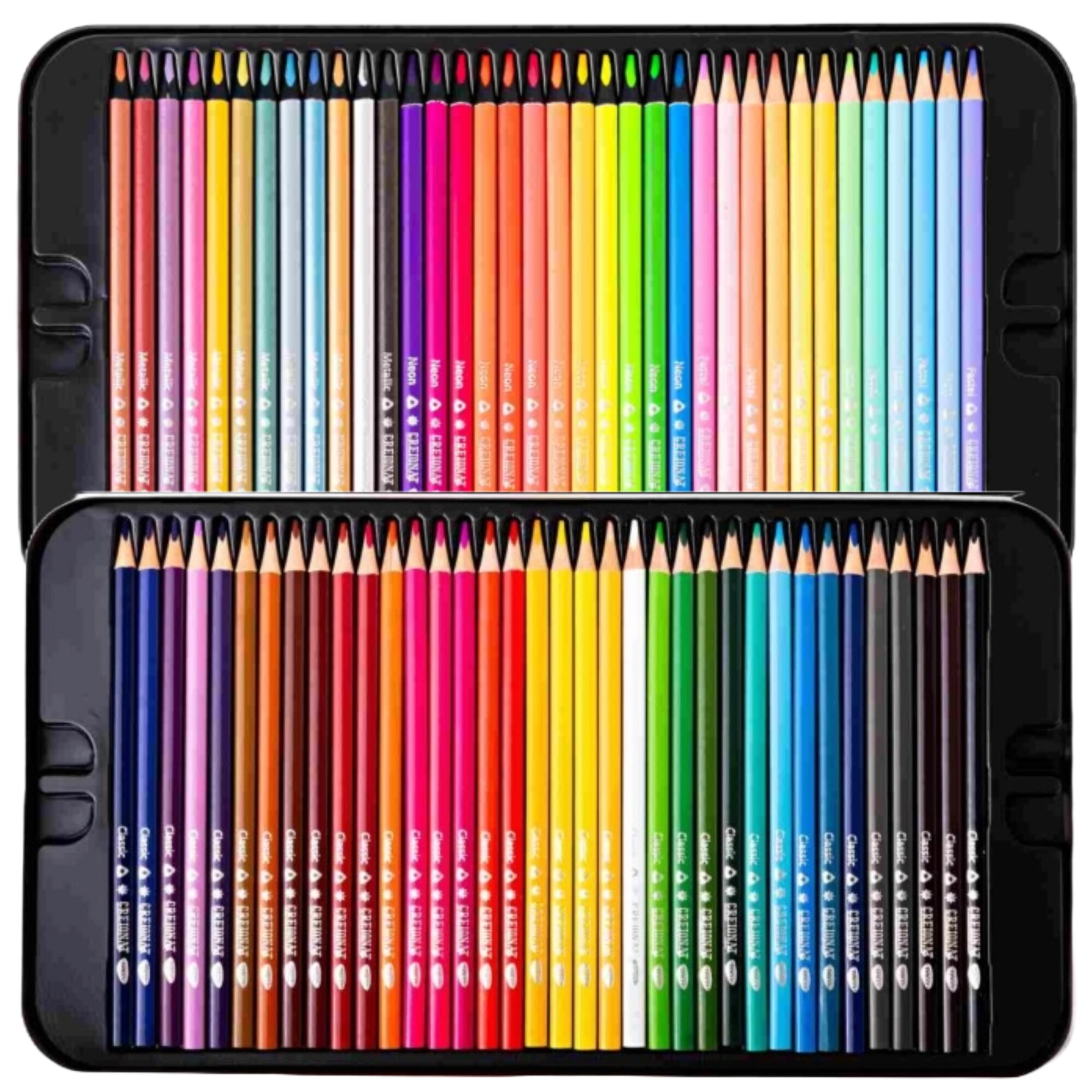 Set 72 creioane colorate, pentru copii, artisti sau adulti + Radiera cu ...