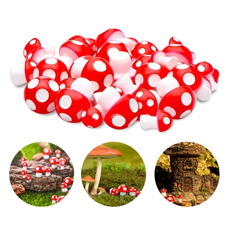 Set ciuperci decorative pentur gradina, NUODWELL, 20 buc, Dimensiuni ...