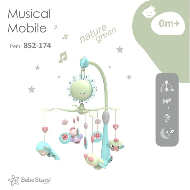 Carusel muzical, Bebe Stars, Pentru patut, leagan sau tarc de joaca, Cu ...