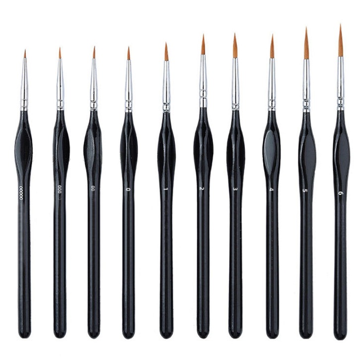 Set 10 Pensule De Precizie, Zggzerg, Diferite dimensiuni, Designul ...