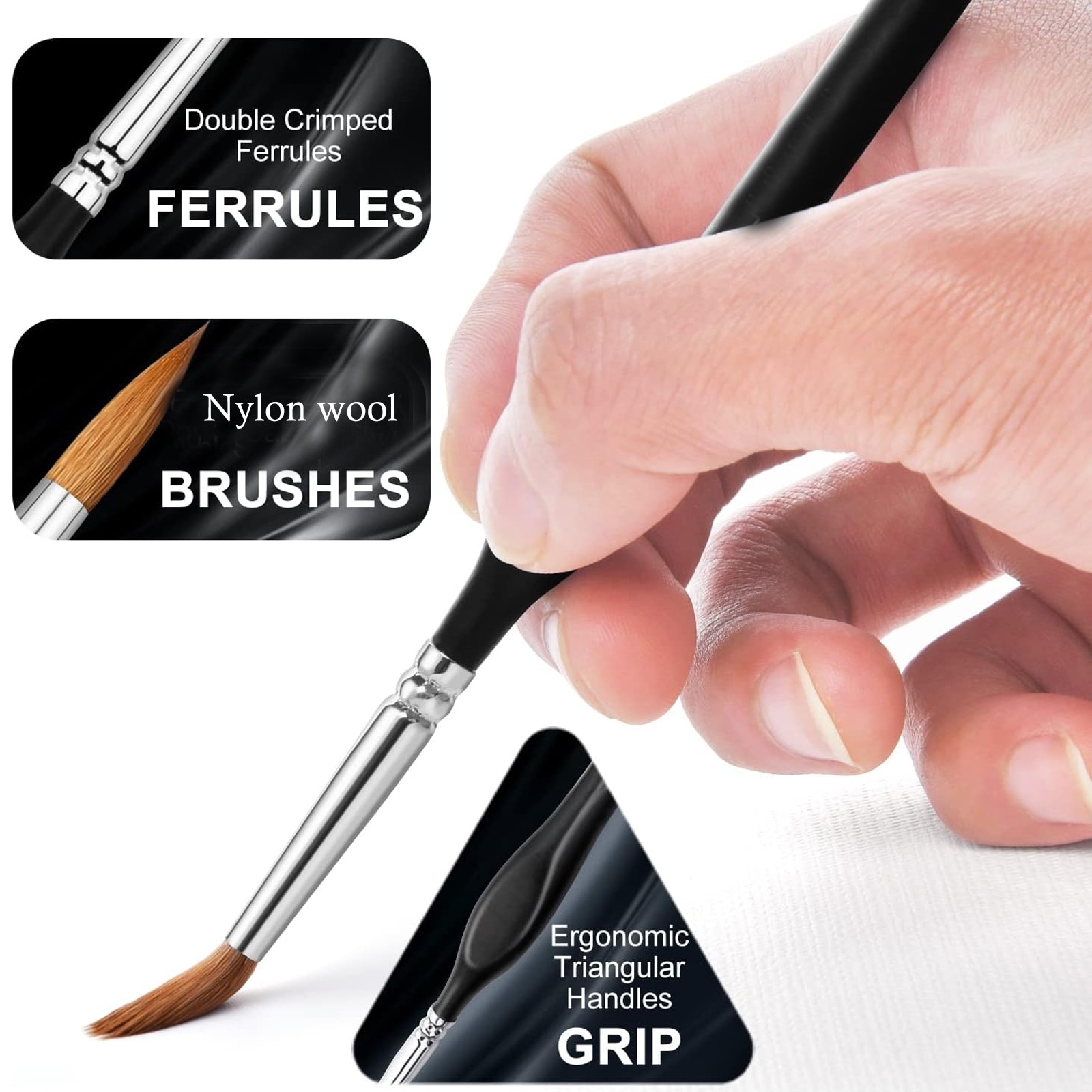 Set 10 Pensule De Precizie, Zggzerg, Diferite dimensiuni, Designul ...