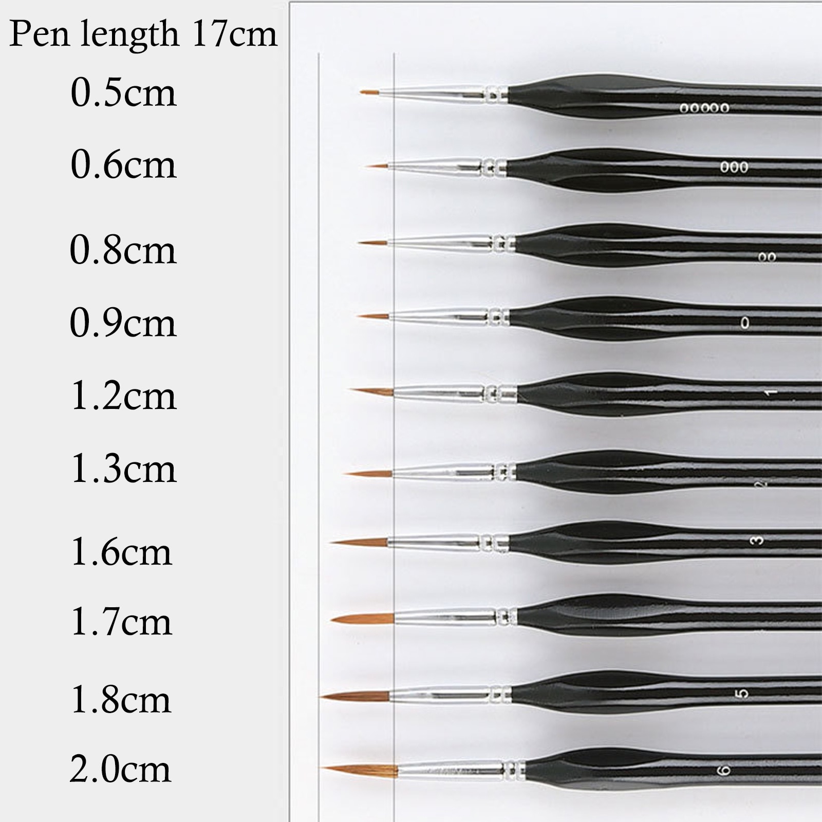 Set 10 Pensule De Precizie, Zggzerg, Diferite dimensiuni, Designul ...