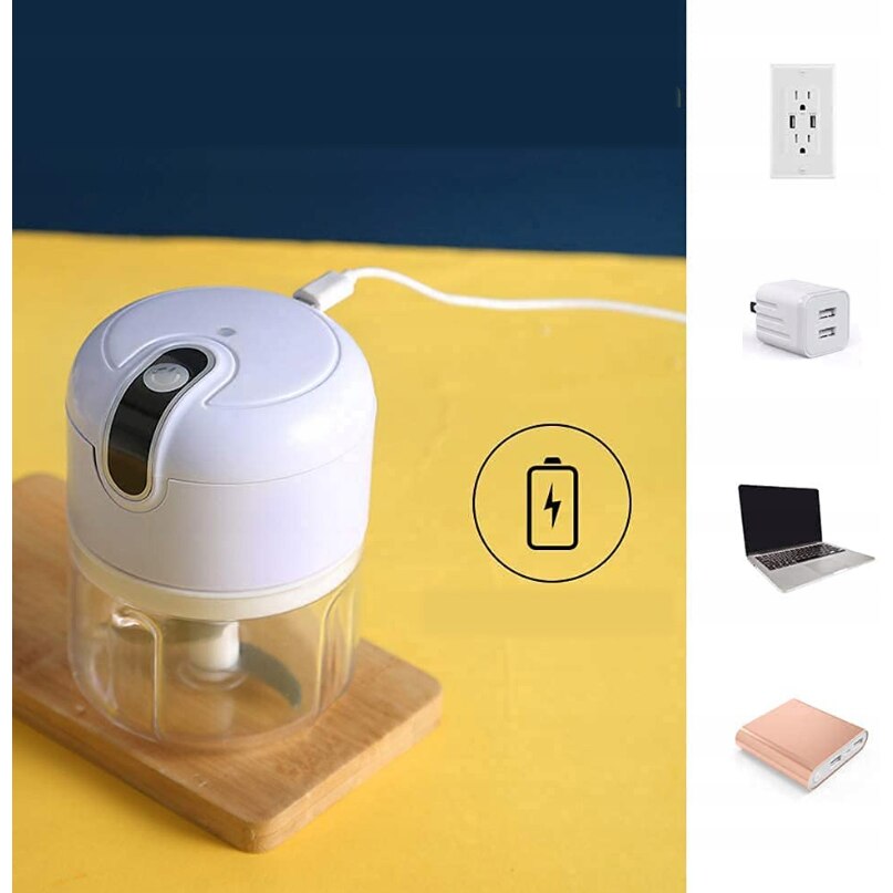 Mini tocator electric pentru legume si fructe, Zola, 12x9 cm, din ...