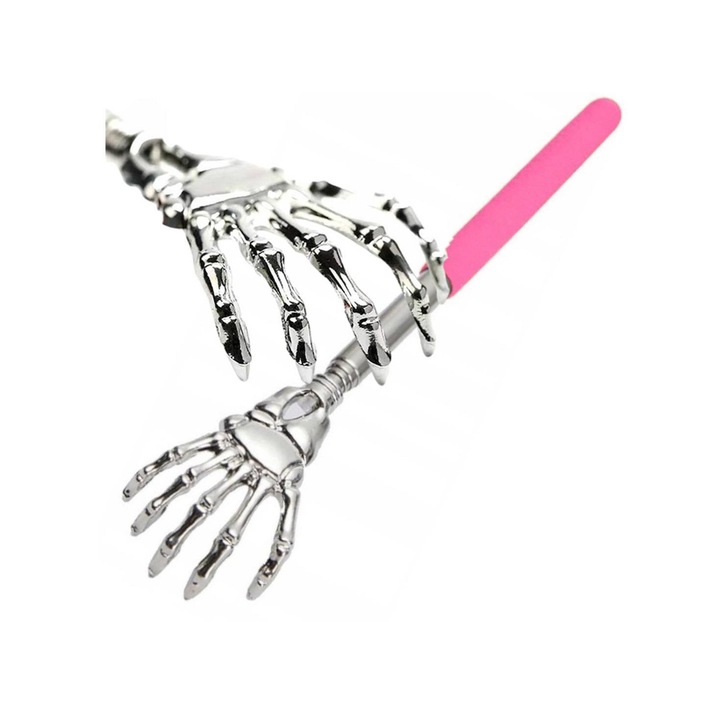 Scarpinator telescopic pentru spate, PrzydaSie.pl, roz/argintiu, 22 ...